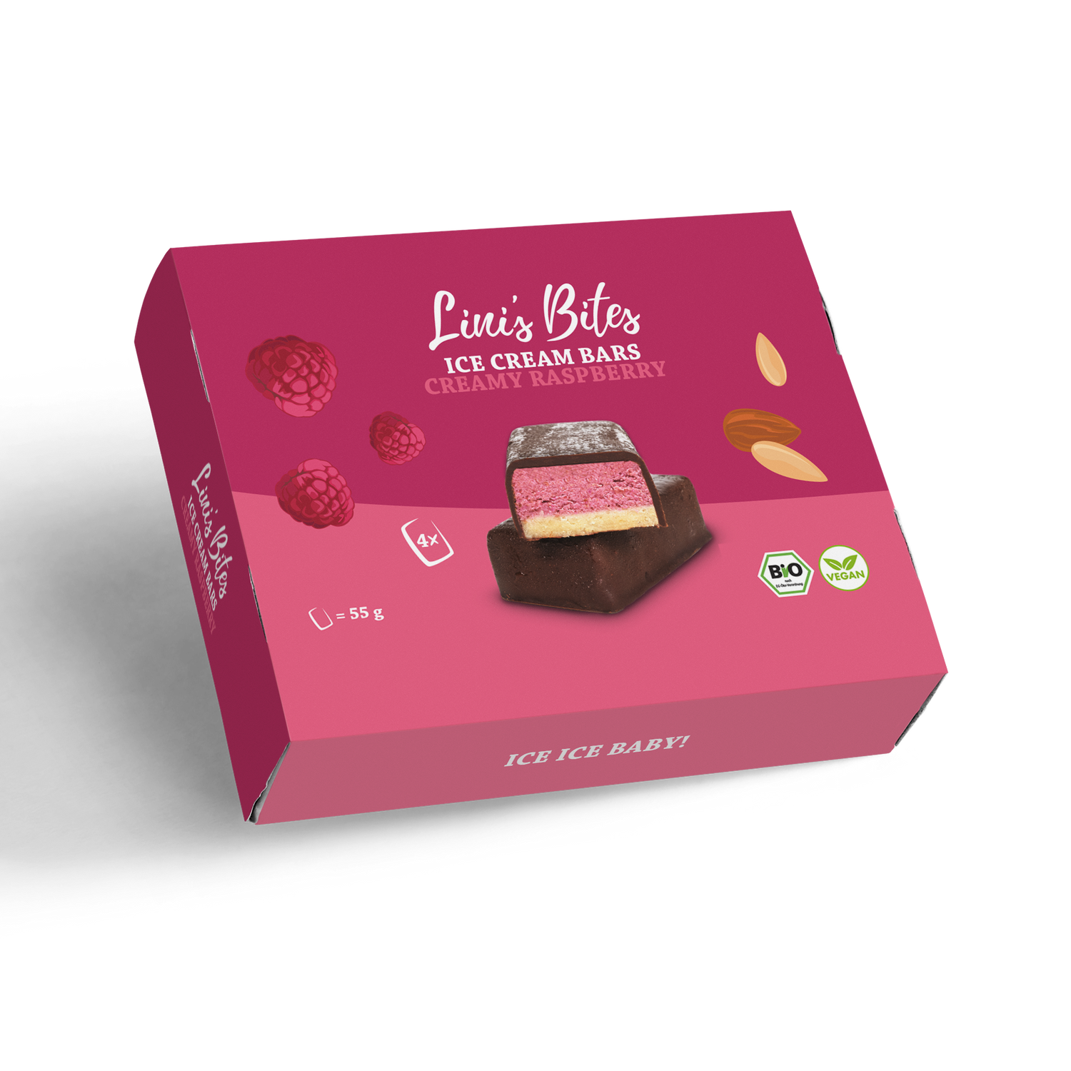 Bio Ice Cream Bars - Creamy Raspberry (4er Box) – Linis Bites